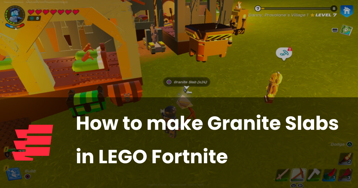 How to make Granite Slabs in LEGO Fortnite | esports.gg